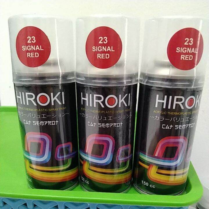 pilok pilox cat semprot hiroki 23 signal red 150cc merah tua merah cabe merah glossy 150cc ...