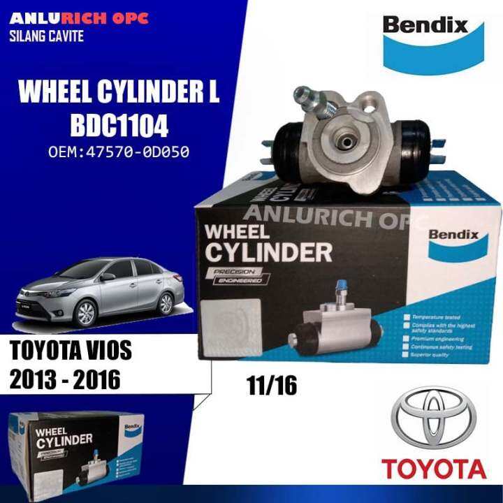 BENDIX WHEEL CYLINDER LEFT for TOYOTA VIOS 2013 - 2016 pn: BDC1104 OEM ...