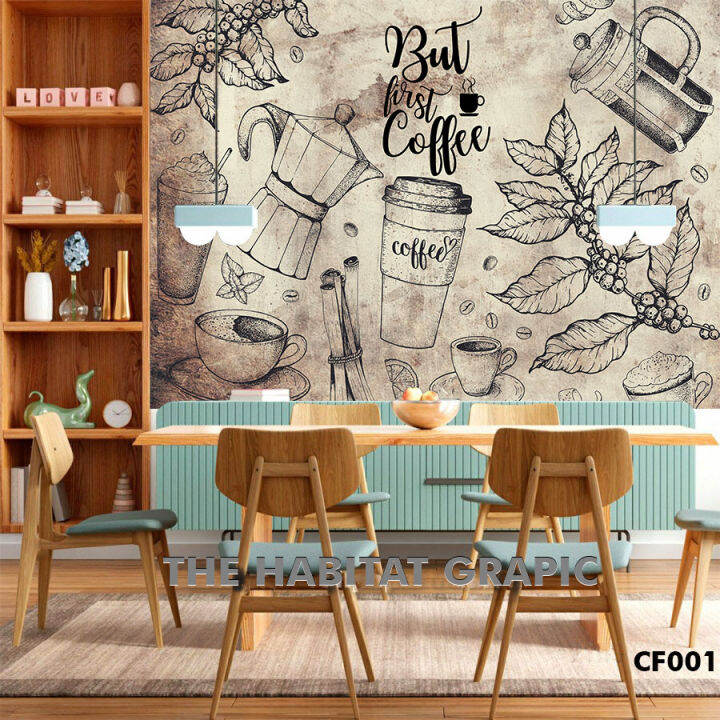 TERLARIS!!! Wallpaper dinding Coffee shop - Wallpaper coffee- wallpaper ...