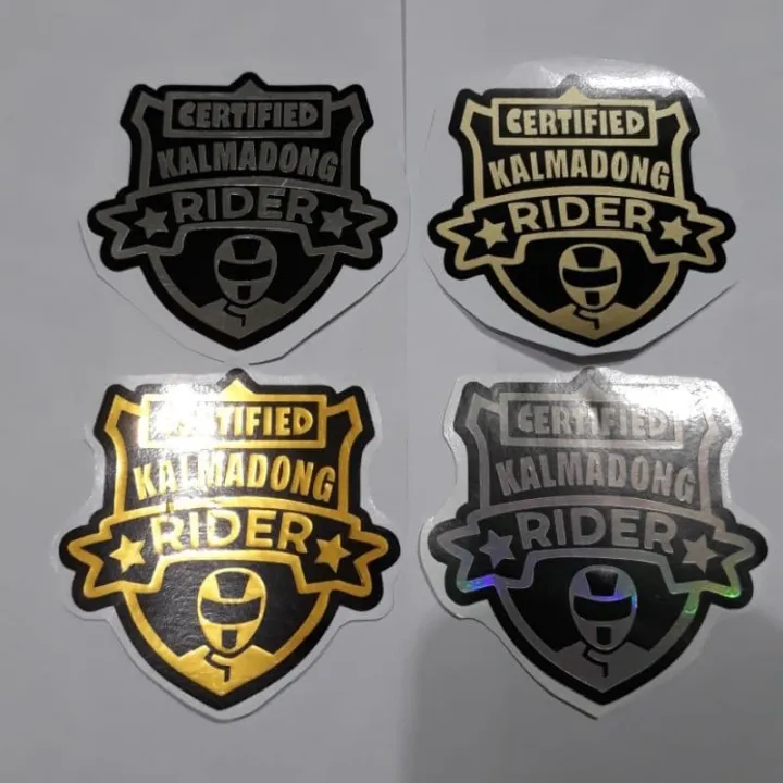 Kalmadong Rider - Badge Sticker Decal in Silver, Gold & Hologram ...