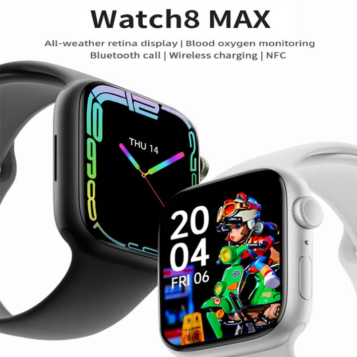ดู8 Max Smart Watch 1.85นิ้วหน้าจอสีกีฬา Smartwatch สนับสนุนบลูทูธโทร ...
