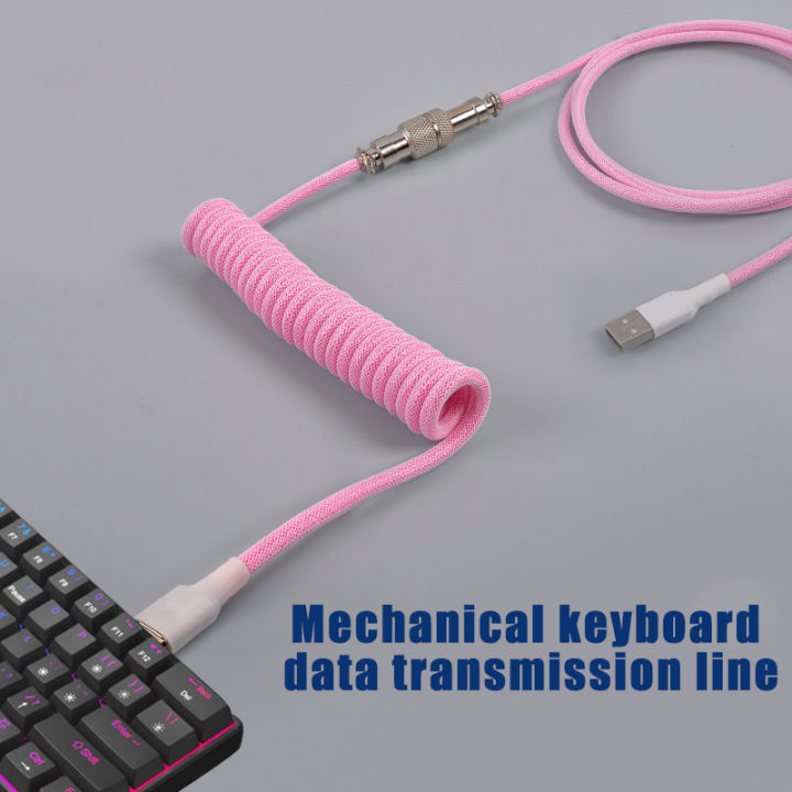 Agbistue Mechanical Keyboard Coiled Type C Cable Detachable Game ...