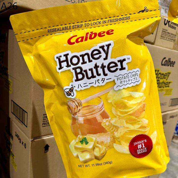 PACK OF 6 - Calbee Honey Butter Potato Chips 22g, Japanese snack food ...