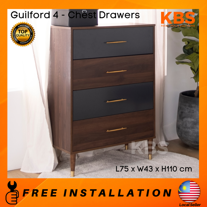 (FREE Installation+Shipping) KBS Guilford 4 - Chest Drawers / Dresser ...