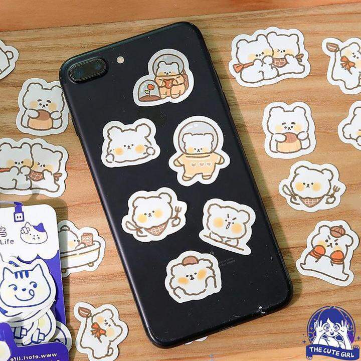 Sticker Stiker Pack 45*60mm kelinci babi kodok anjing- Stazionario ...