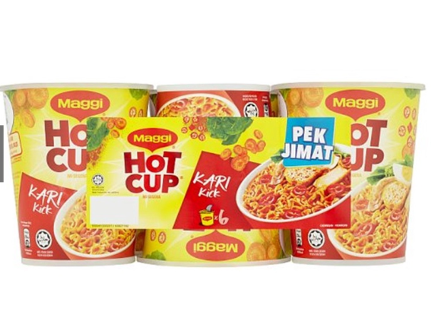Maggi Hot Cup Curry Kick Flavour Instant Noodles 6 X 59G | Lazada