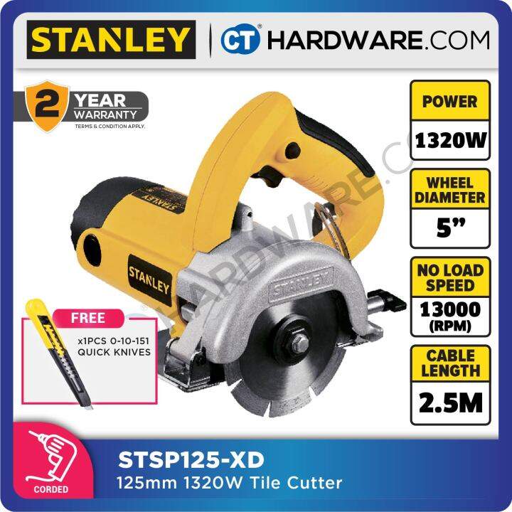 STANLEY STSP125 4" MARBLE / TILE CUTTER 1320W 1300RPM | Lazada