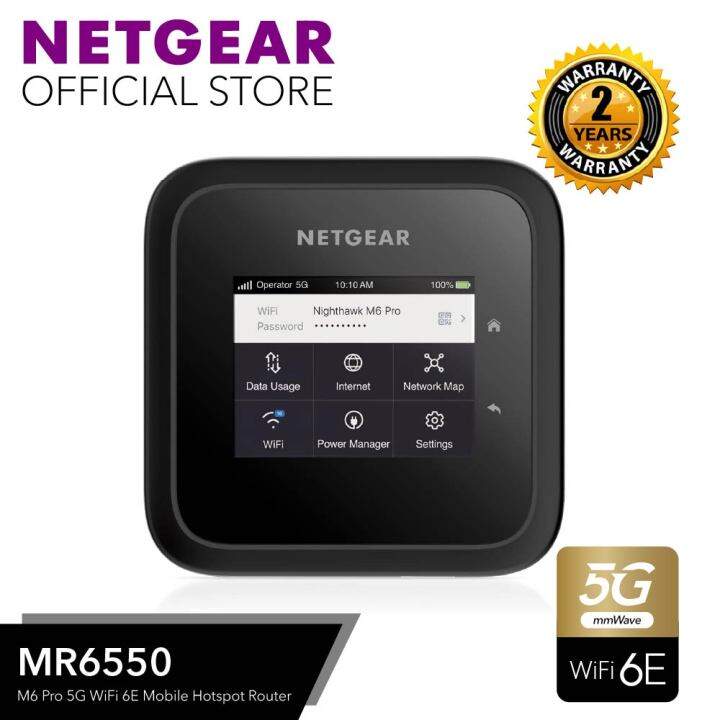Netgear Nighthawk MR6550 - M6 Pro 5G mmWave WiFi 6E Mobile Hotspot ...