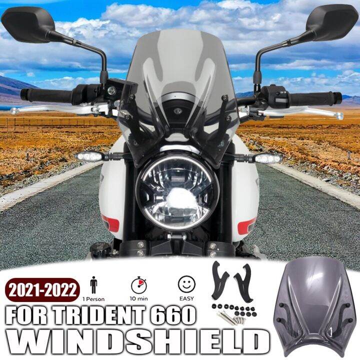 Trident 660 2021 2022 New Motorcycle Accessories Flyscreen Windshield ...