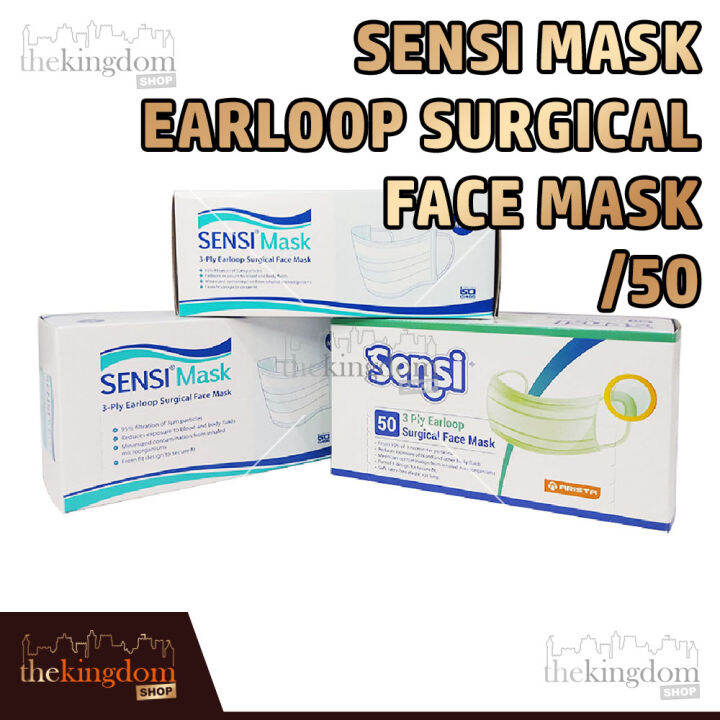 Sensi Mask 3Ply 4ply /50 Surgical Mask Earloop Masker Sensi Kesehatan ... Sensi Mask 3Ply 4ply /50 Surgical Mask Earloop Masker Sensi Kesehatan ...