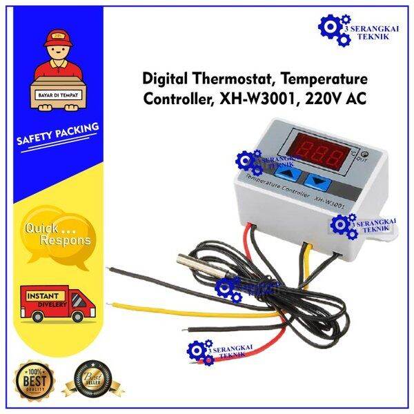 Digital Thermostat, Temperature Controller, XH-W3001, 220V AC | Lazada ...