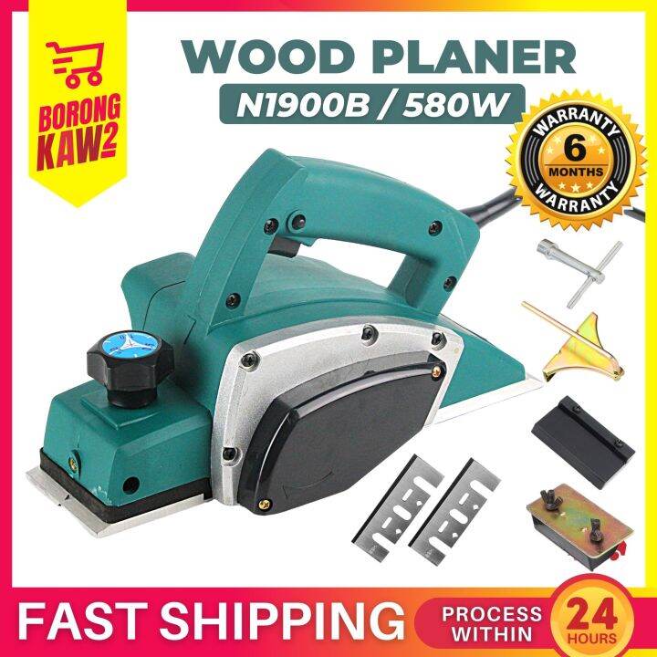 PRO' EKCO N1900B Corded Electric Wood Power Planer 580W 220V Ketam Kayu ...