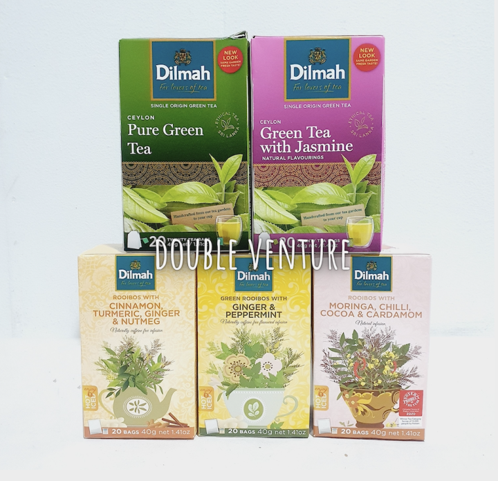 Dilmah Ceylon Green Tea/ Rooibos 20pk (Ginger and Peppermint, Cinnamon ...
