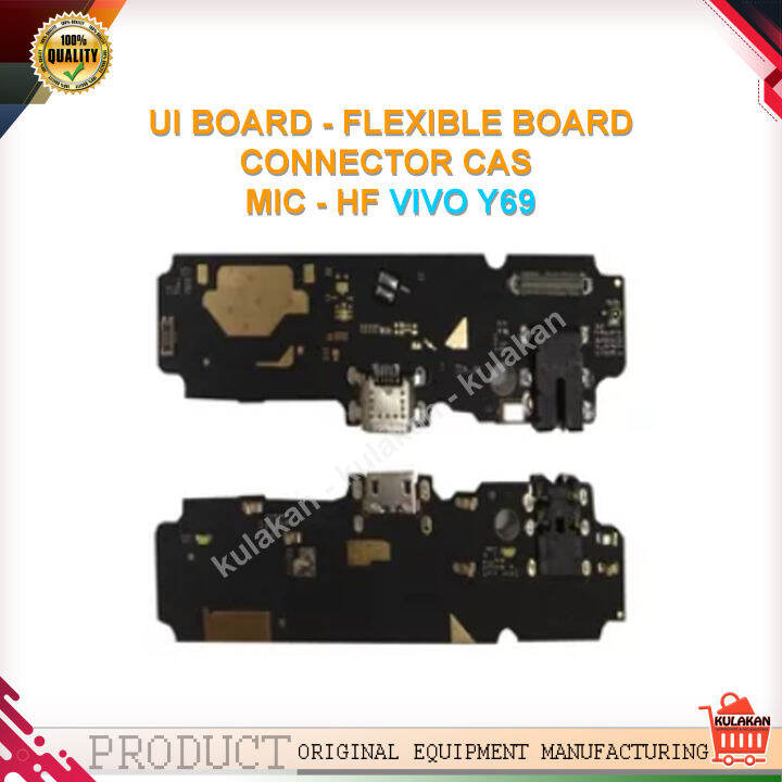 UI BOARD - FLEXIBLE BOARD - CONNECTOR CAS - MIC - HF PAPAN CAS VIVO Y69 ...