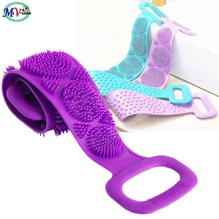 Silicone Bath Body Brush Exfoliating Long Double Side Silicone Bath