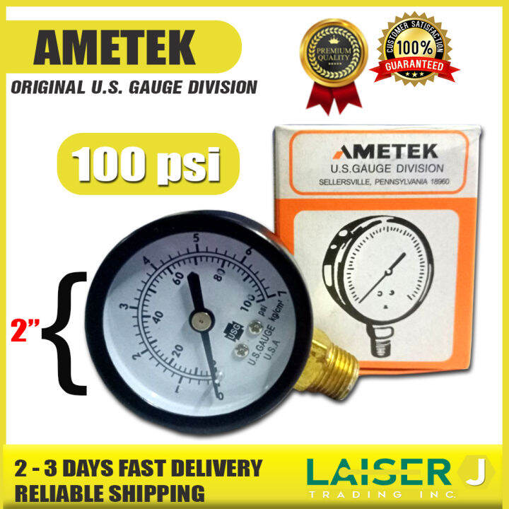 Original Ametek U.S. Pressure Gauge 100 PSi | Lazada PH