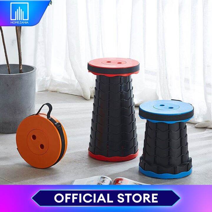 Home Zania Folding Stool Adjustable Plastic Collapsible Telescoping ...
