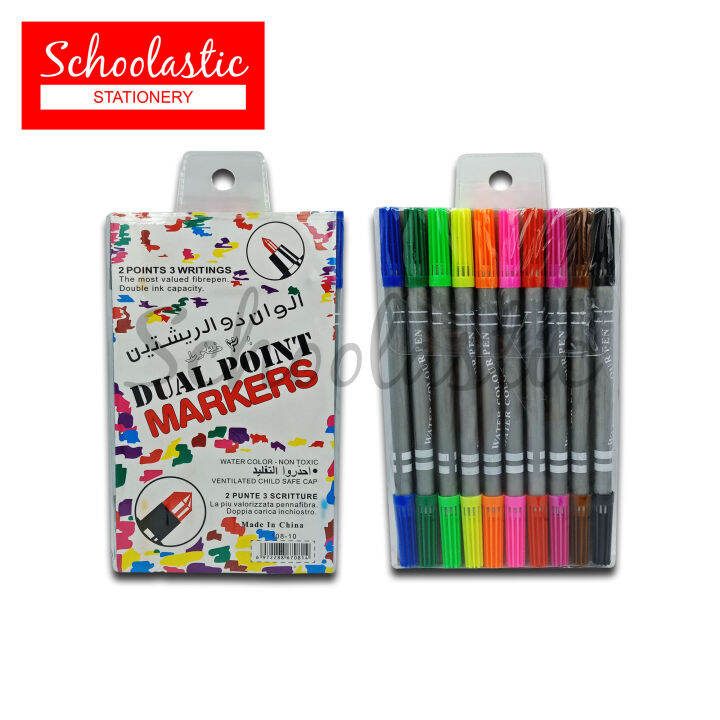 10 Colors Dual Point Markers Color Pen | Lazada PH