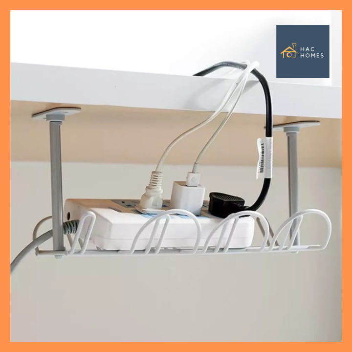 HAC HOMES Cable Management Tray Organizer Wire Cord Power Charger Plugs ...