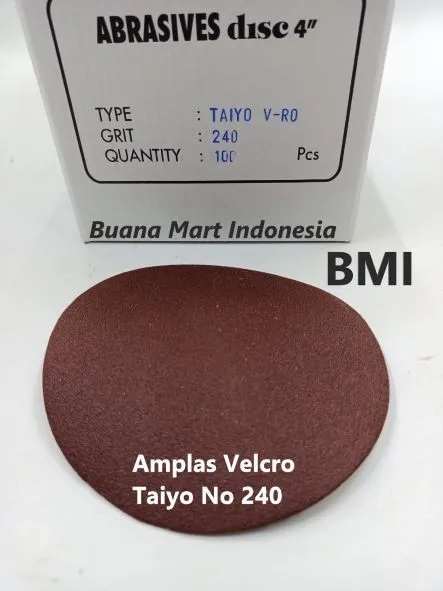 Amplas Velcro Taiyo 240 | Amplas Bulat | Amplas Tempel | 240 | Lazada ...