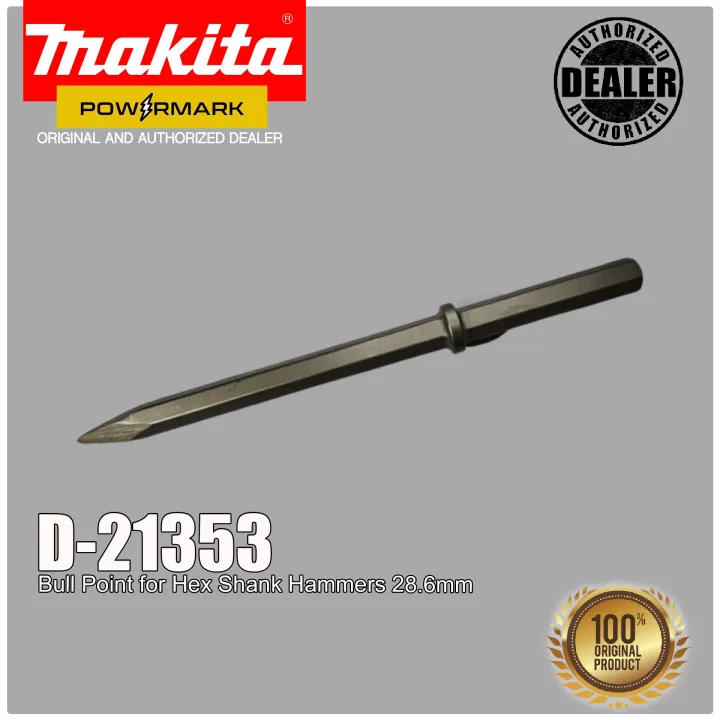 MAKITA D-21353 Bull Point for Hex Shank Hammers 28.6mm [POWERMARK | MAC ...