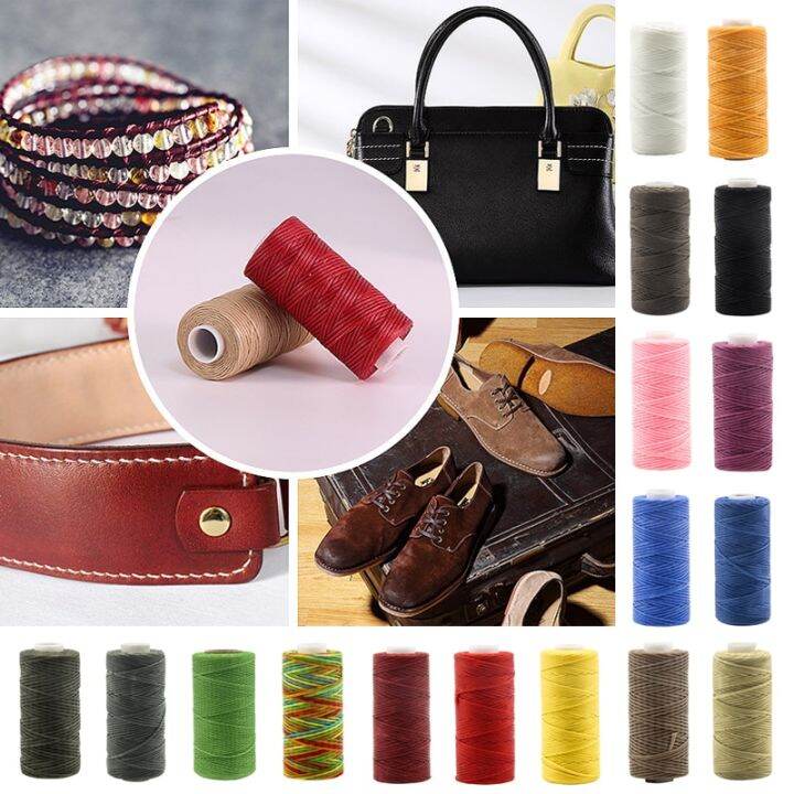 1mm 150D Leather Waxed Thread Cord for DIY Handicraft Tool Hand ...