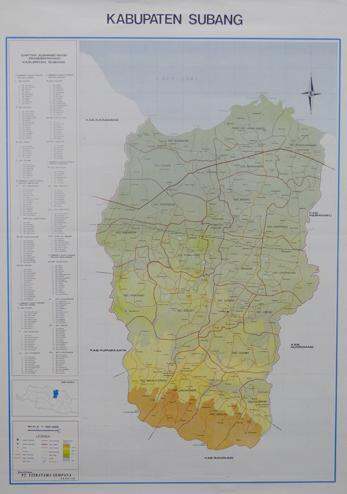 Peta Kabupaten Subang (Lipat) MP AP 123 | Lazada Indonesia
