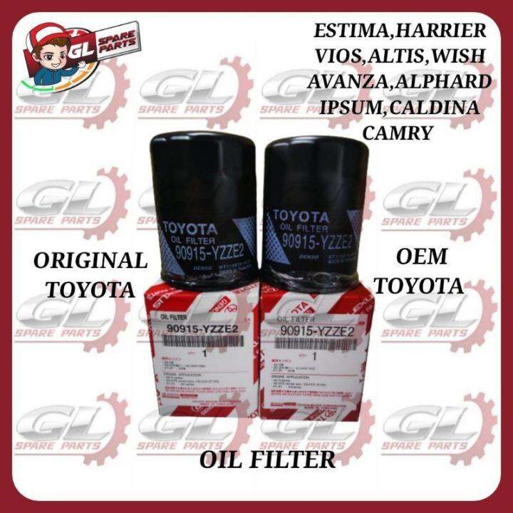 TOYOTA OIL FILTER 100% GENIUNE VIOS NCP42 NCP93 NCP150 ALTIS ZZE122 ZZE142 CAMRY ACV30 ACV40 ...