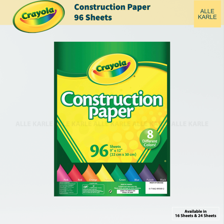 Crayola Construction Paper 96 Sheets | Alle Karle LZD | Lazada PH