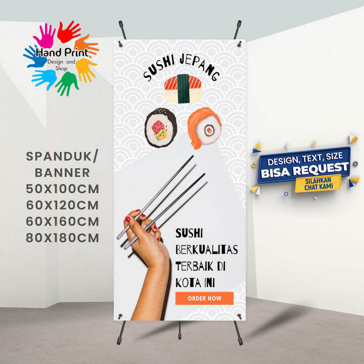 SPANDUK BANNER Aneka Sushi Makanan Jepang Kimbab Makanan B Bisa Request ...