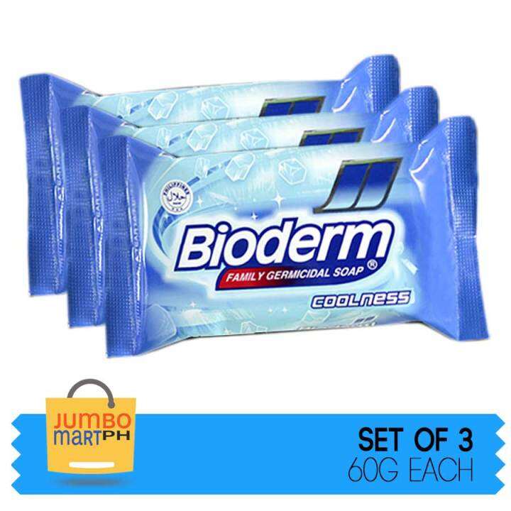 BIODERM COOLNESS GERMICIDAL BATH SOAP 60G / SET OF 3 | Lazada PH