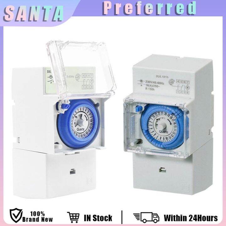 24-Hours Timer Mechanical Switch Relay With Dustproof Cover Industrial ...