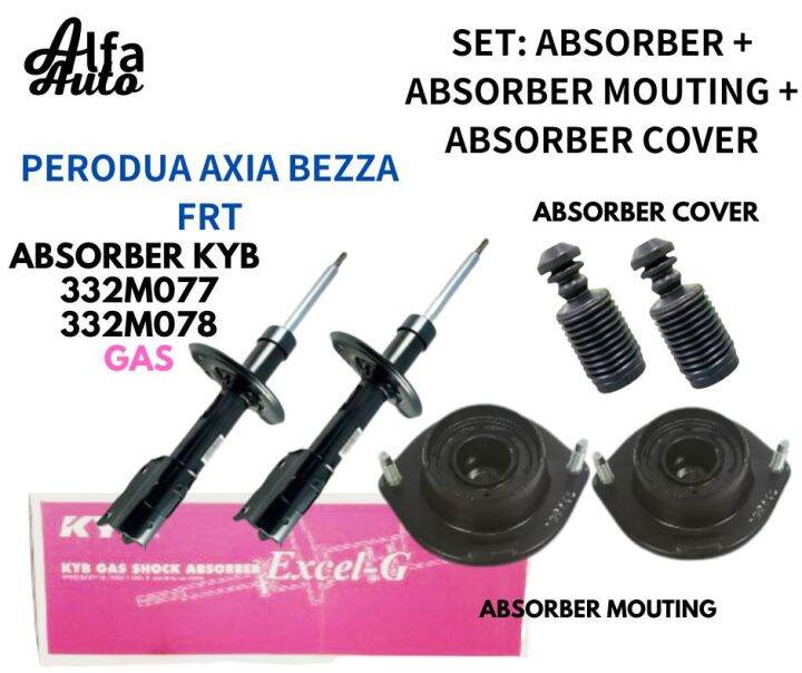 Absorber Front Kayaba Gas+ Absorber Mouting + Absorber Cover For ...