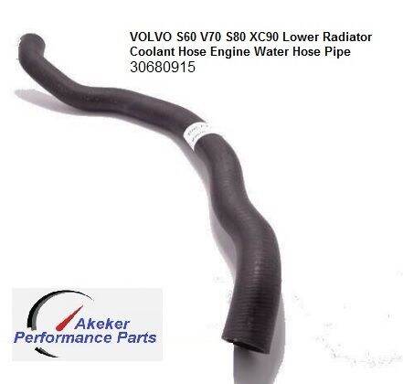 VOLVO S60 V70 XC70 S80 XC90 Lower Radiator Coolant Hose Engine Water ...