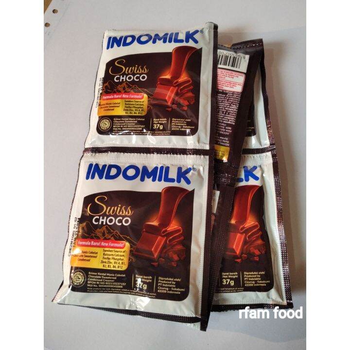 SUSU KENTAL MANIS SACHET INDOMILK COKELAT ISI 6 X 37 Gr SWISS CHOCO ...