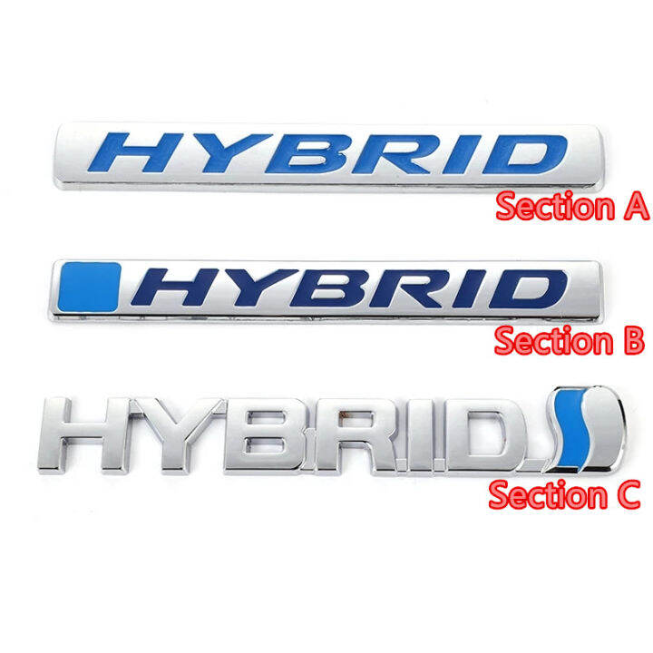 3D Metal HYBRID Car Sticker Emblem Badge for Hybrid Logo Toyota Car ...