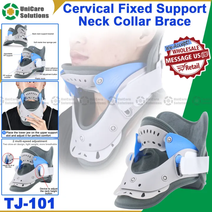 UniCare Solutions TJ-101 Adjustable Cervical Fixed Support Brace Neck Collar Orthosis Spine ...