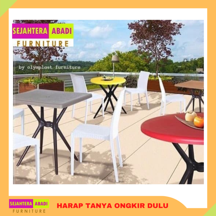 meja plastik meja plastik merk olymplast type ODT meja plastik | Lazada ...