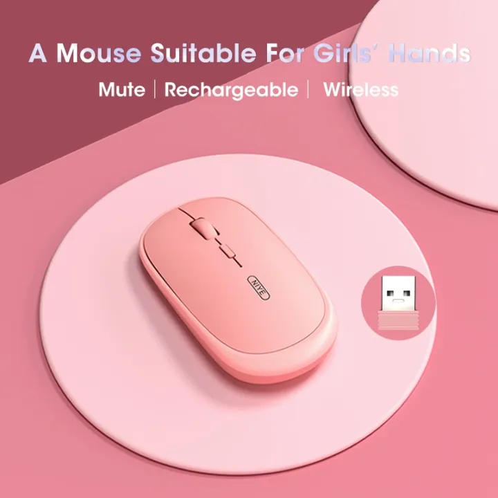 ♒Warranty Original Huawei Wireless Mouse Mute Ergonomic Pink Mice ...