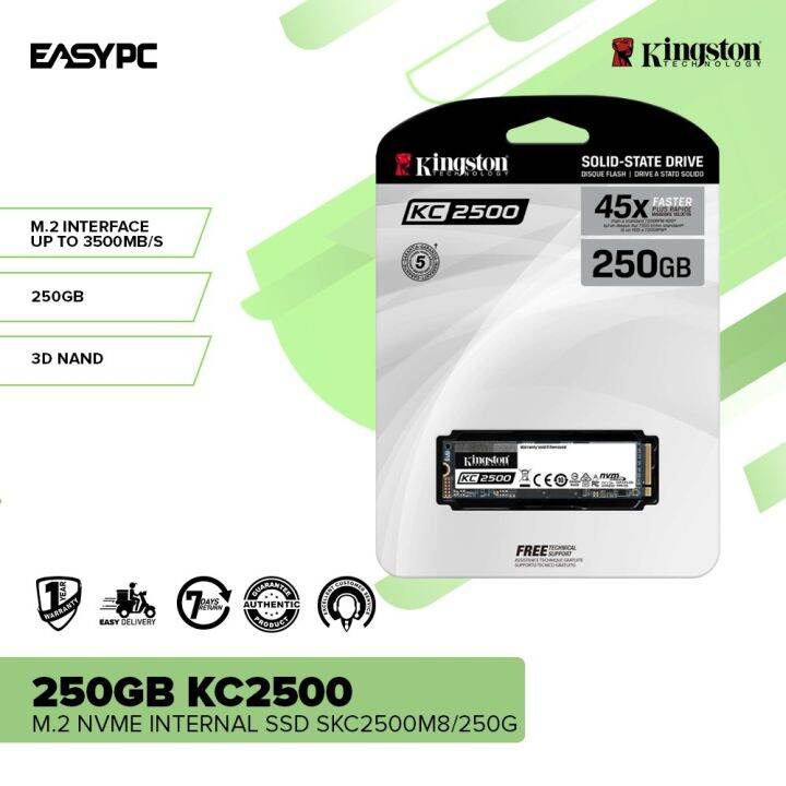 EasyPC | Kingston 250GB KC2500 M.2 NVMe Internal SSD NVME interface UP ...
