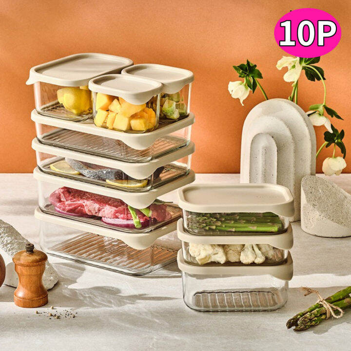 [Glasslock] Korea NO1 Glass Airtight Container Affordable Modular 10 ...