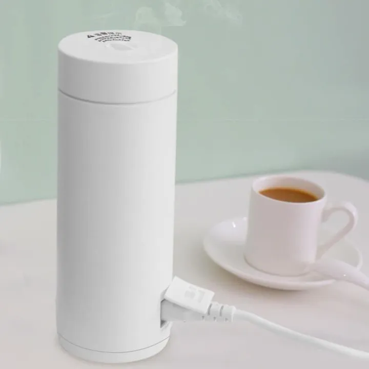 Travel Electric Cup 400ML Portable Electric Heating Bottle Stainless ...