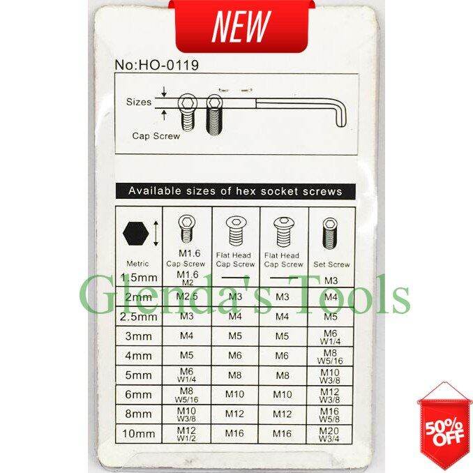 SNZO ประแจหกเหลี่ยม ก้านสั้น 9 ตัวชุด รุ่นมิล | Lazada.co.th