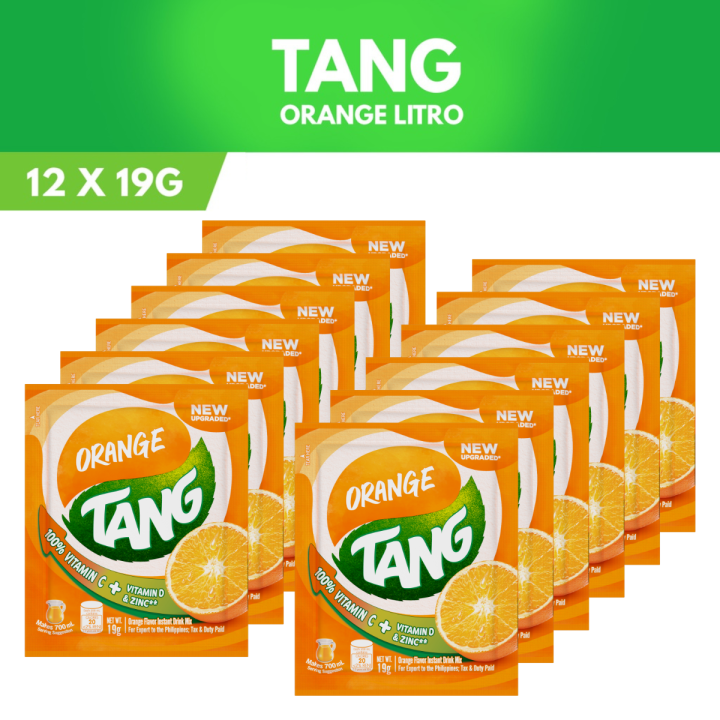 Tang Powdered Juice Orange Litro 19g Pack of 12 | Lazada PH