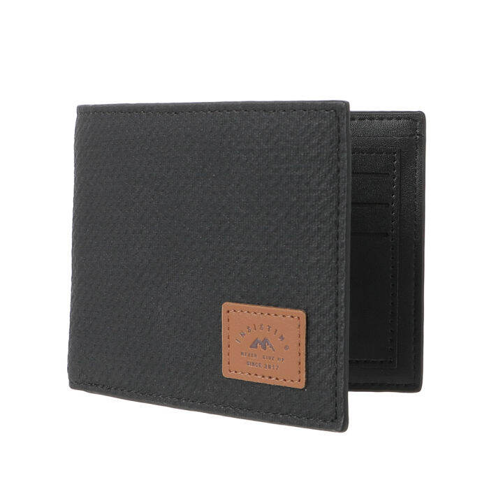 MINISO Men's Woven Wallet with Artificial Leather Label Black | Lazada PH