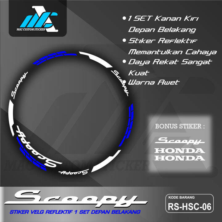 [ MAC ] CUTTING STIKER STICKER LIS LIST VELG SCOOPY - AKSESORIS MOTOR ...