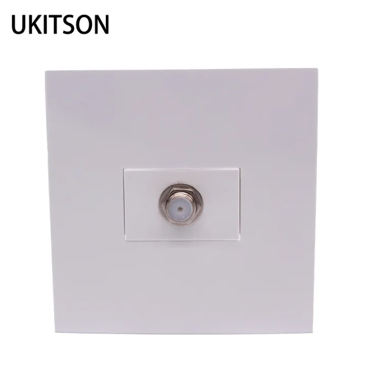 1 Port Dual Socket F Head TV Wall Panel Digital Satellite Television ...