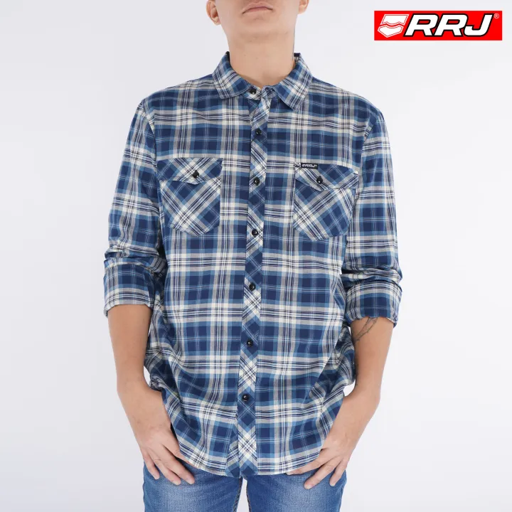 RRJ Men's Basic Woven Semi Body Fit 15935 (Navy Blue) | Lazada PH