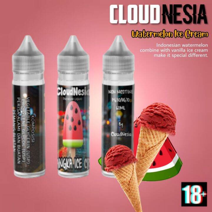 LIQUID VAPE SEMANGKA ICE CREAM PREMIUM LIQUID VAPE NON NICOTINE LIQUID ...