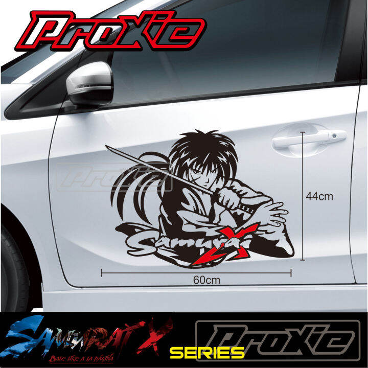 Cutting Sticker Mobil Stiker Mobil Animasi Samurai X | Lazada Indonesia